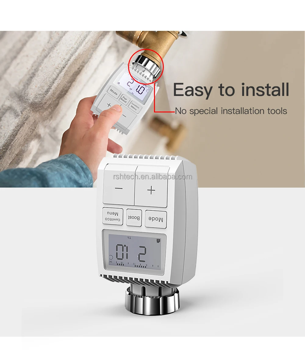 Tuya Wifi/zigbee/ble Smart Thermostatic Radiator Valves