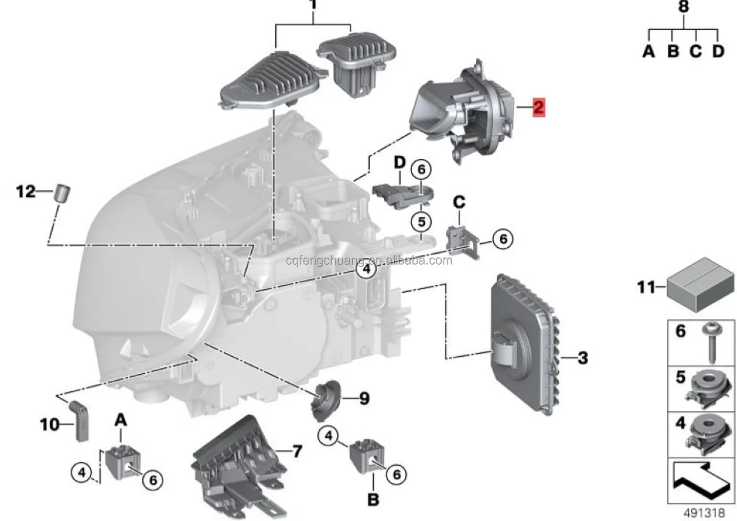 Original Used Led Turn Light Module For Bmw X1 F48 F49 X2 F39 Oem ...