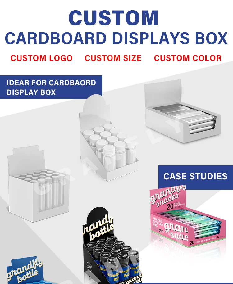 Custom Cardboard Gravity Feed Display Box for Supermarket Retail