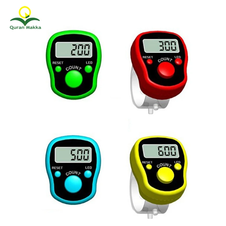 Quranmakka Muslim Finger Tasbeeh Plastic Led Digital Tally Counter ...