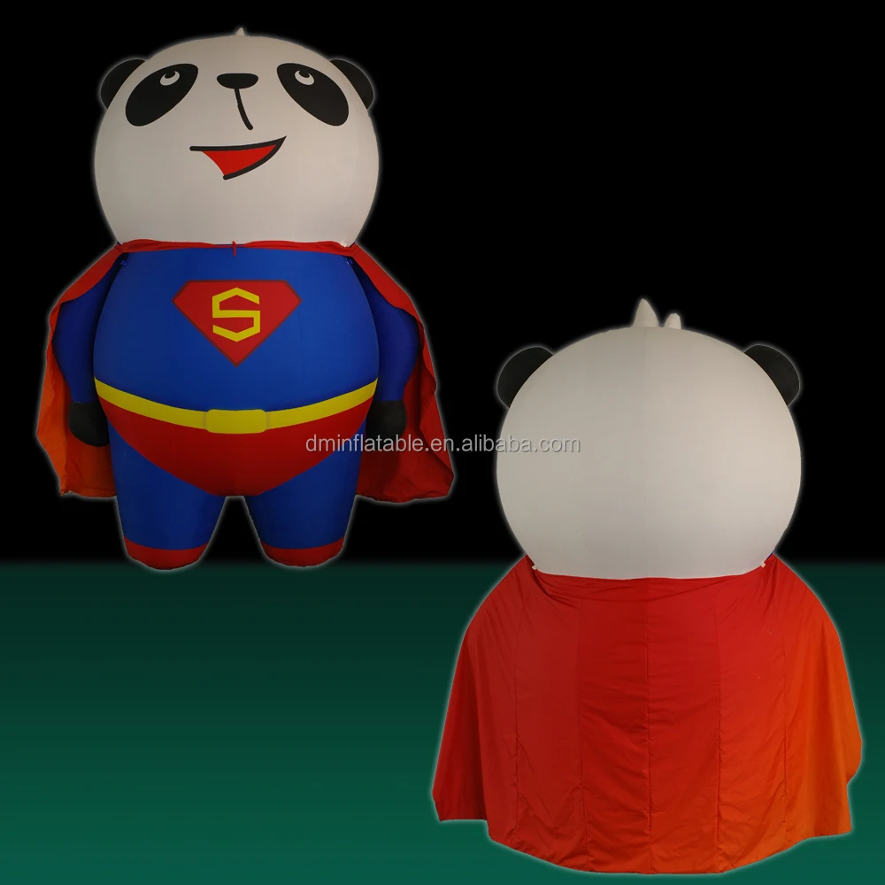 Giant Decoration Custom Inflatable Panda Costumes For Holiday With Led ...