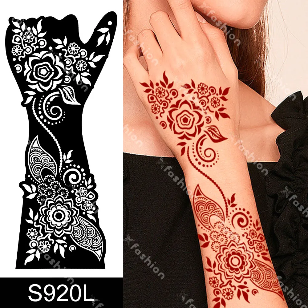 Henna Stencil Tattoo Sticker Hand Design S Series Sexy Mehndi Stickers ...