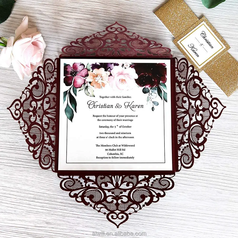 Wholesale Luxurious Royal Style Wedding Invitation Card Envelope