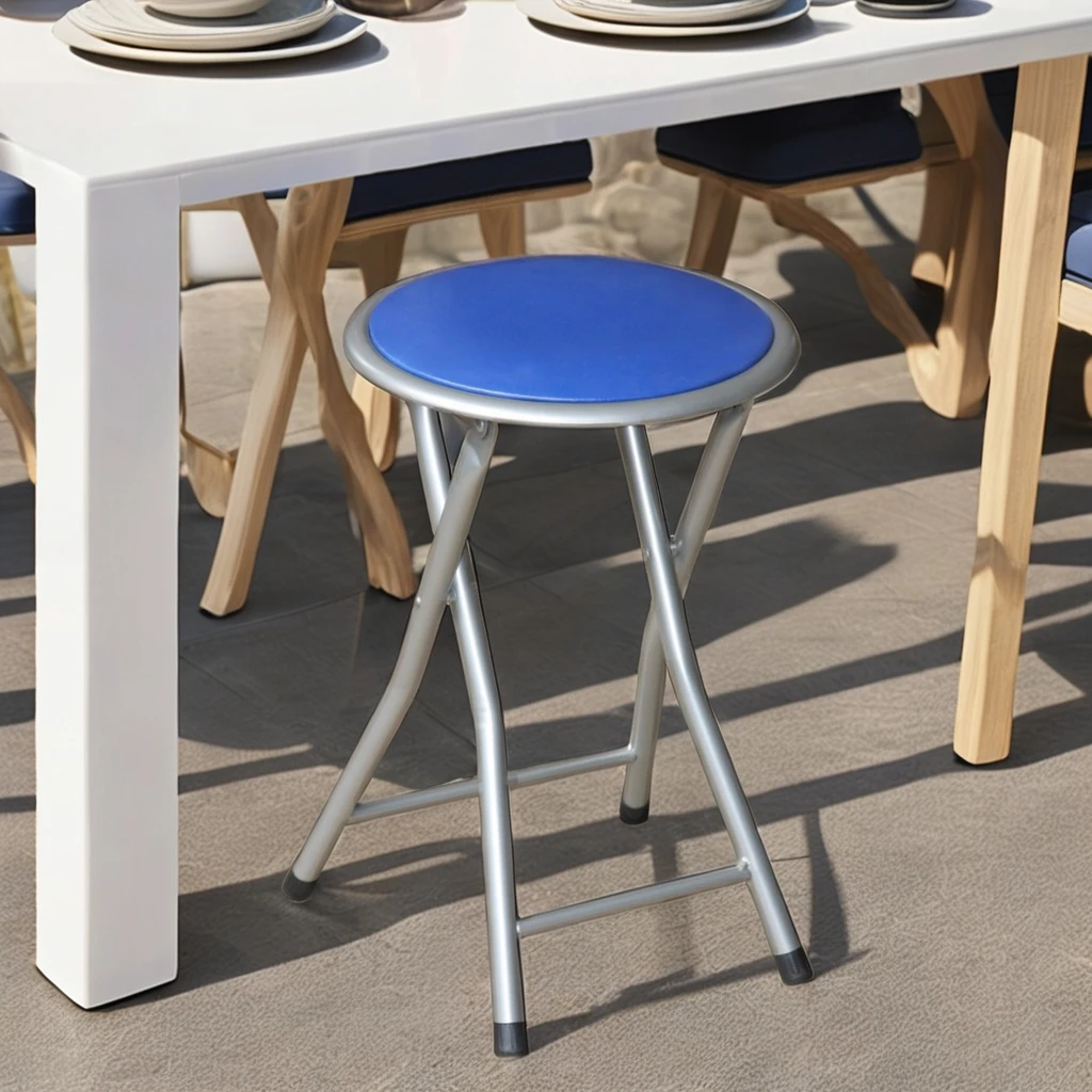 Modern Leisure Folding Chair with PVC Cushion - Metal Iron Design for ...