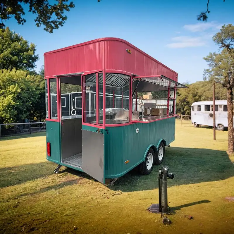Concession Mobile Food Truck Galvanized Consession Second Hand Food ...