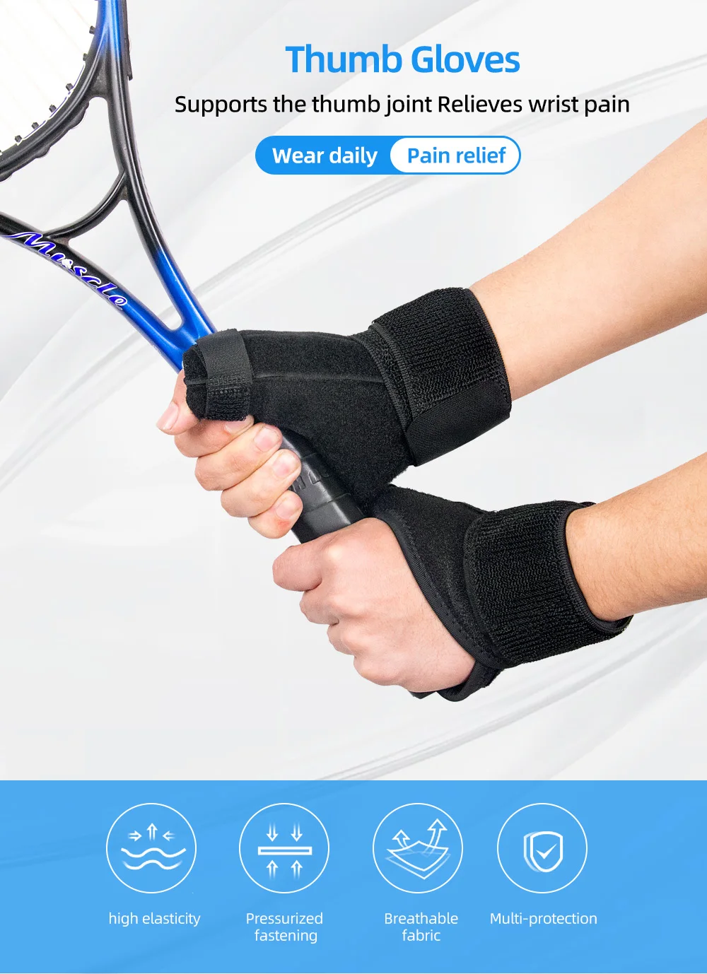 Medical Sprain Arthritis Thumb Splint Support Joint Immobilization ...