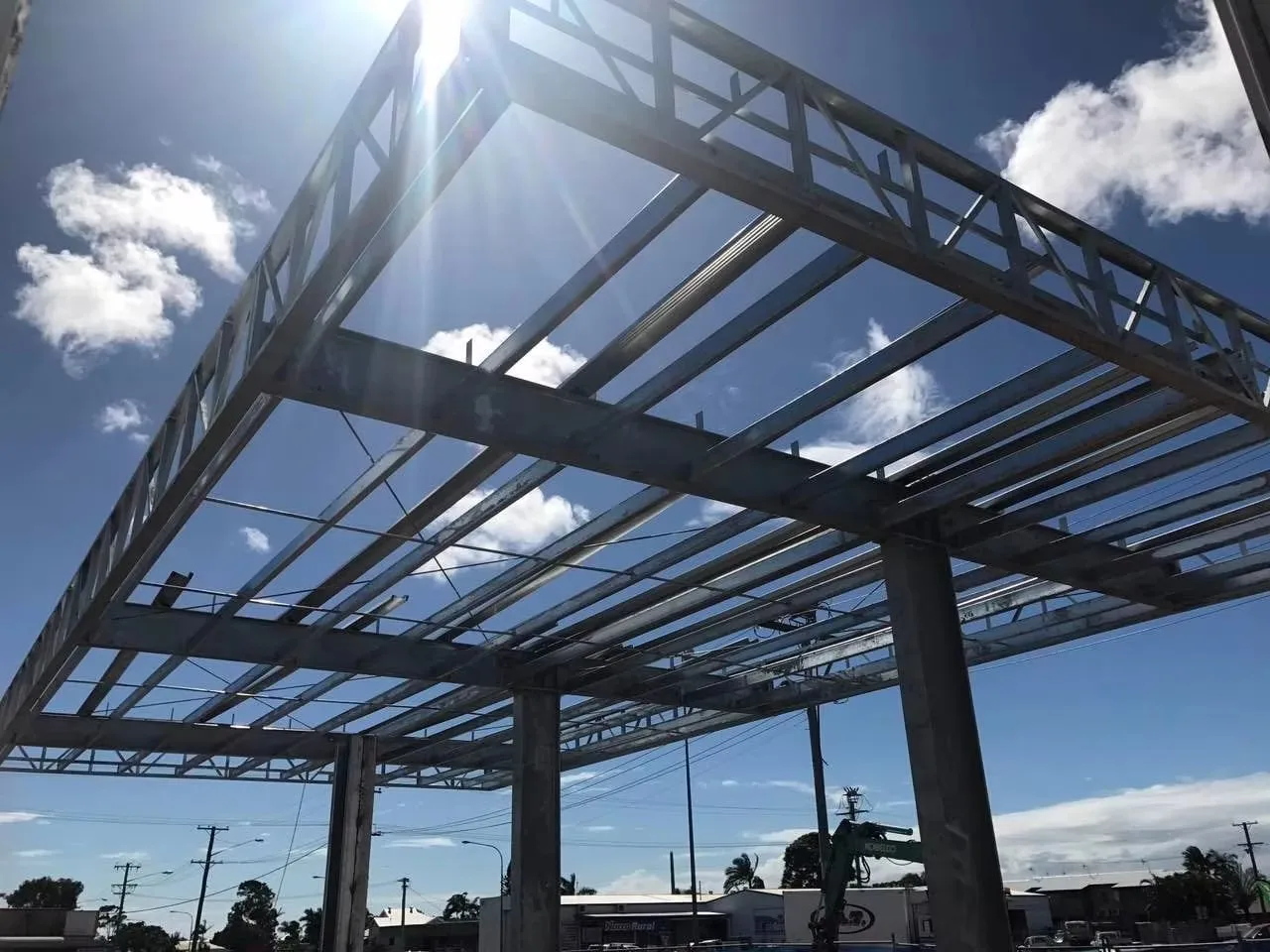 Commercial Steel Structure Kit for Petrol Station Canopies Prefab Gas ...