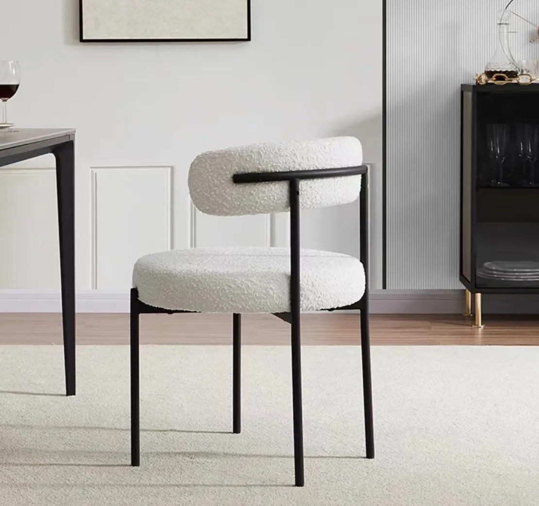 Silla Factory Wholesale Dining Chair Upholstered Nordic Velvet Metal ...