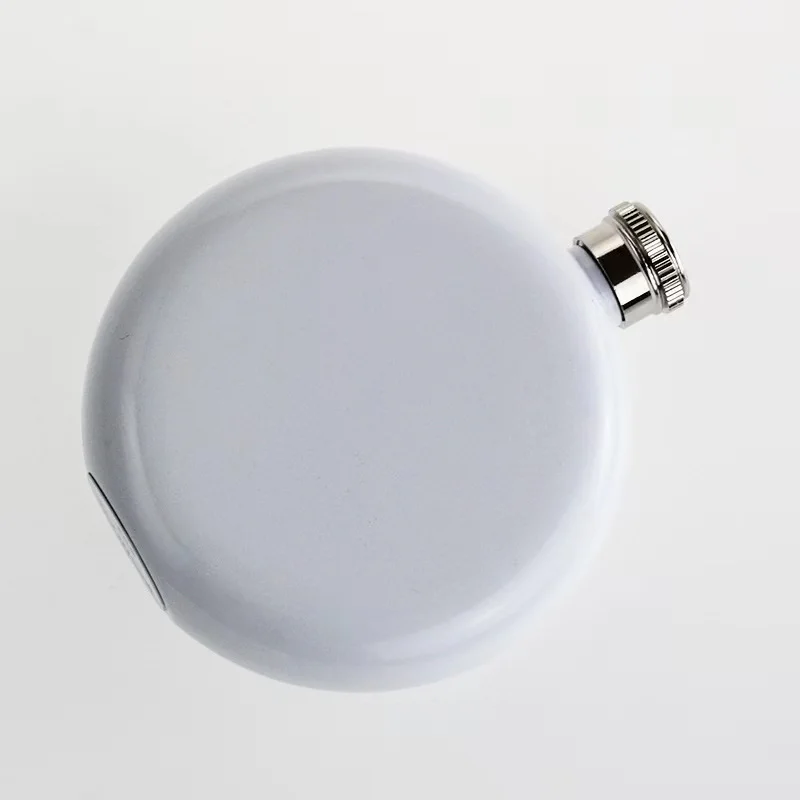 For Booze Blank White Sublimation 5oz Circle Round Flask For ...