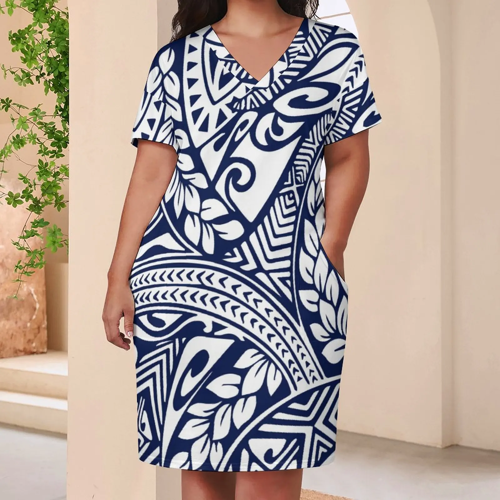 Plus Size Dress Skirts Polynesian Women Island Casual Party Dresses ...