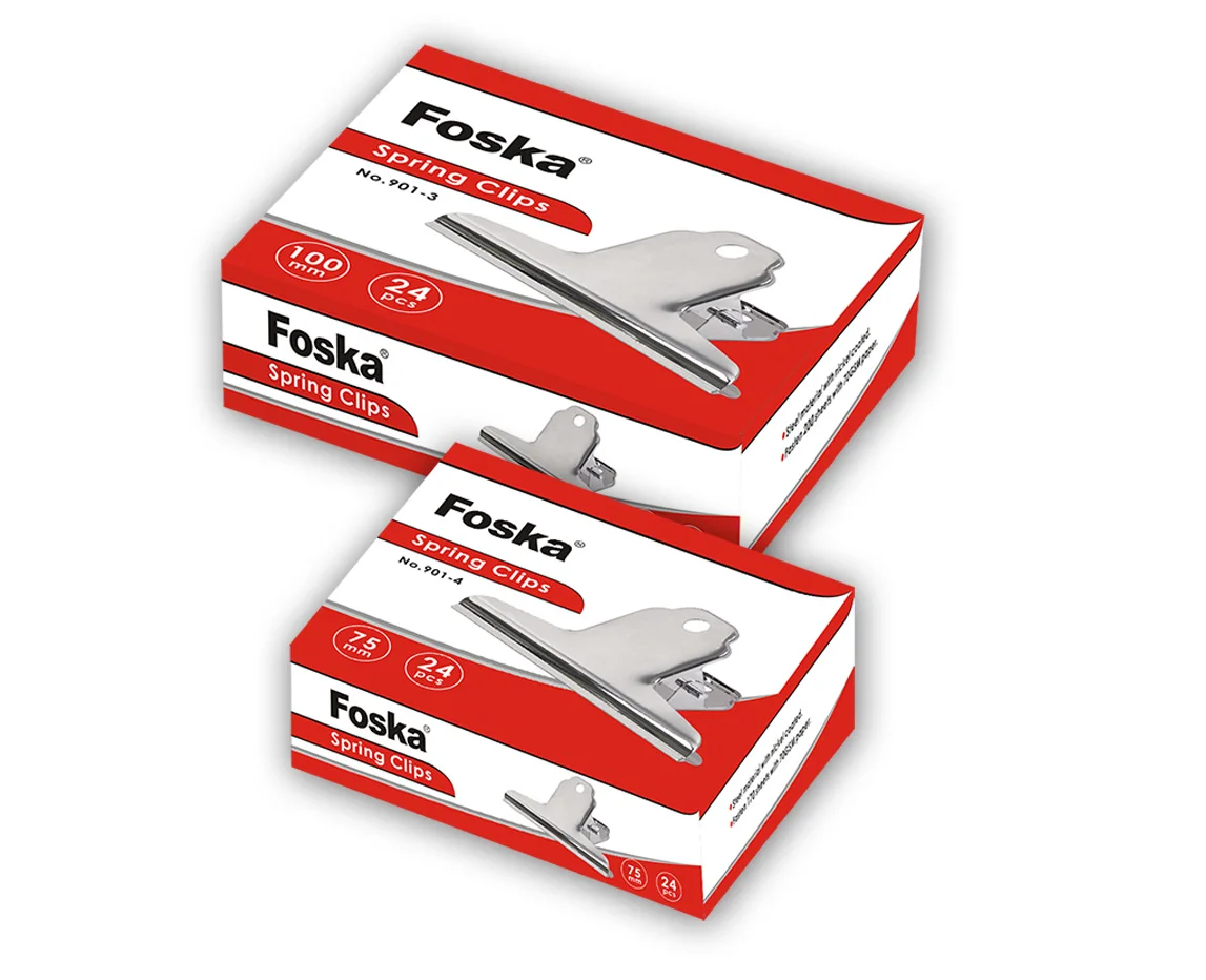 Foska Office - Premium Quality Metal Spring Paper Clips