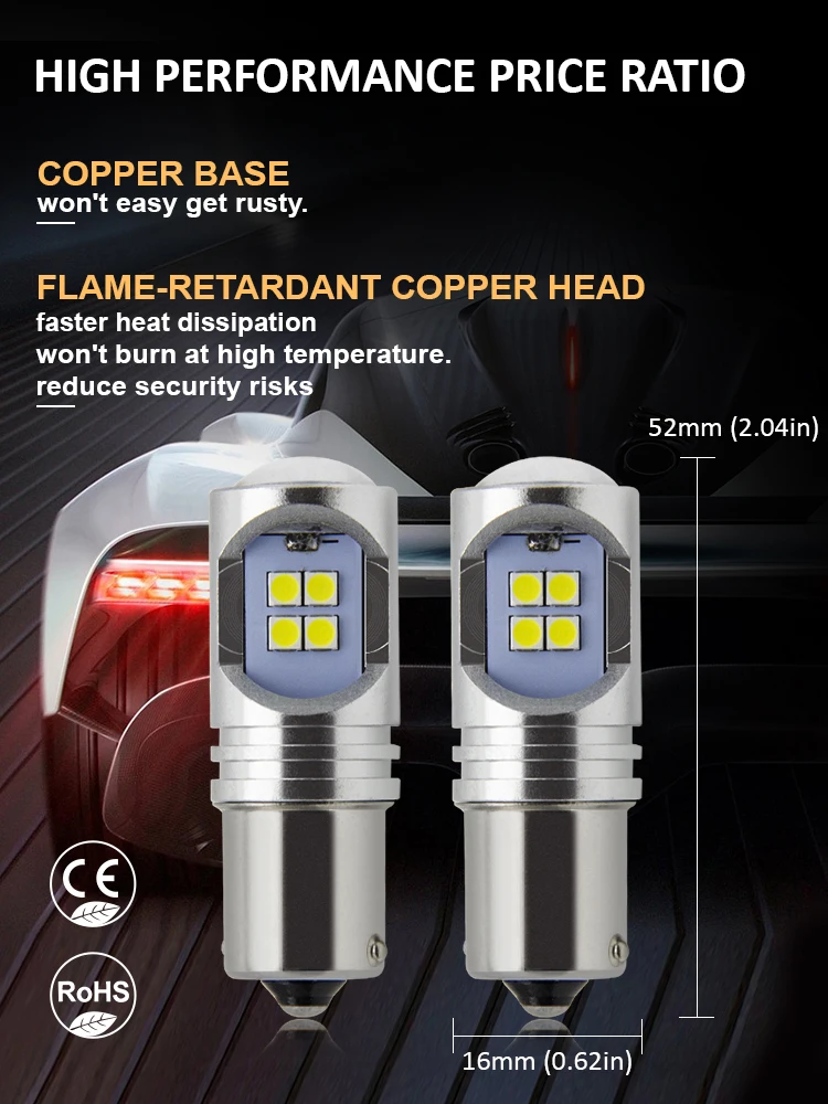 Nicebonjour Factory Super Bright 3030 BA15S T25 LED Bulbs