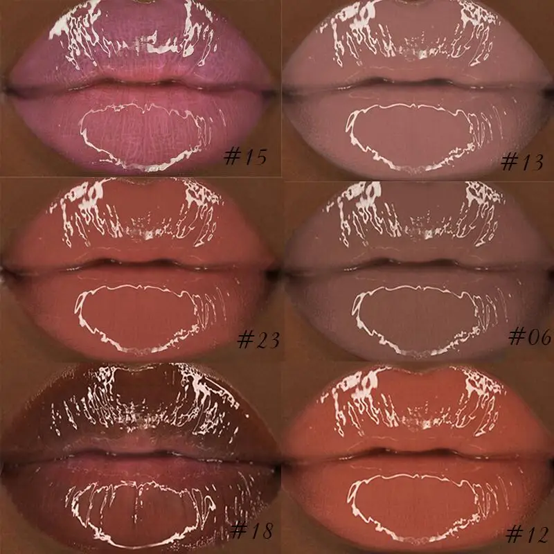 Low MOQ Lip Glaze Custom Logo Non-sticky Hydrating Lustrous Glossy Nude ...