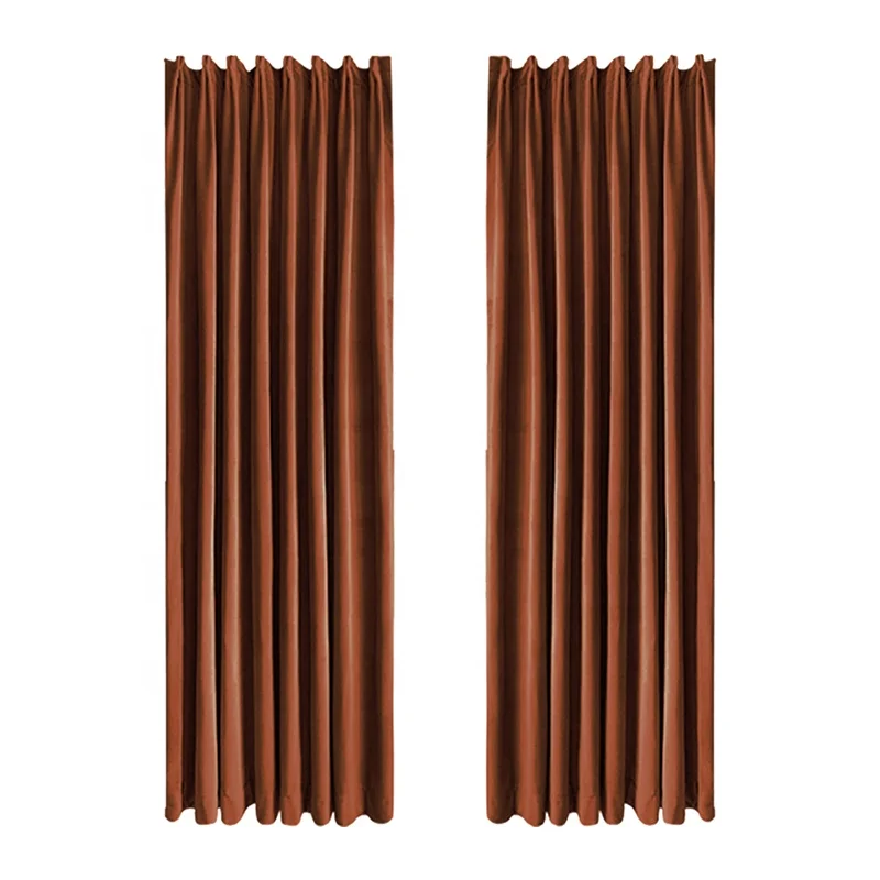 Pastoral Style Theater Decoration Velvet Fabric Curtains For Stage ...