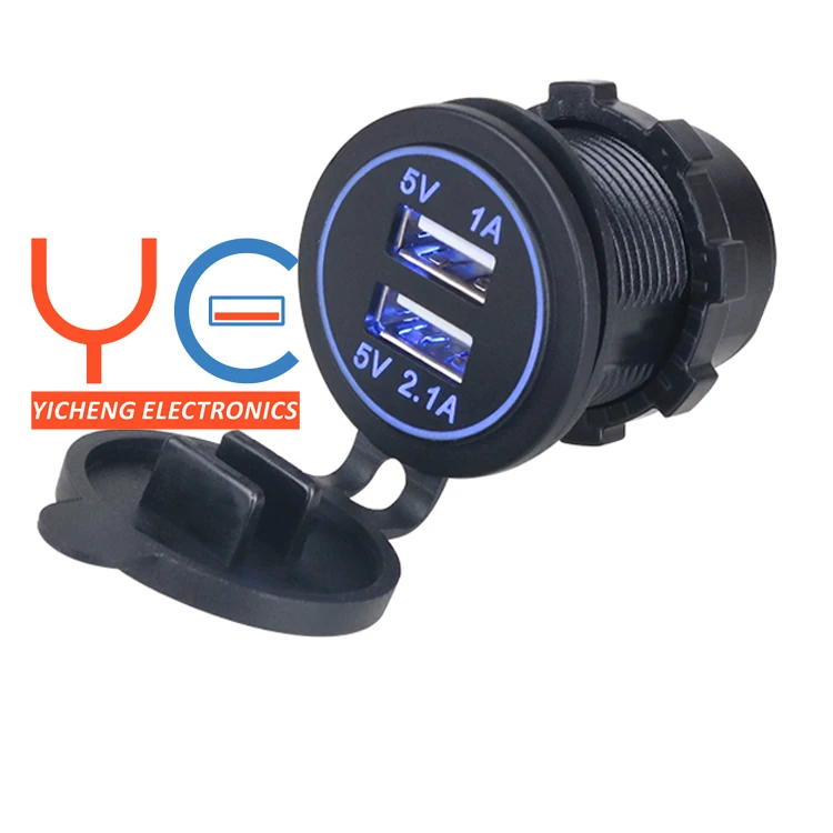 A19 3.1A Double USB Port Charger for 12V - 24V Vehicles