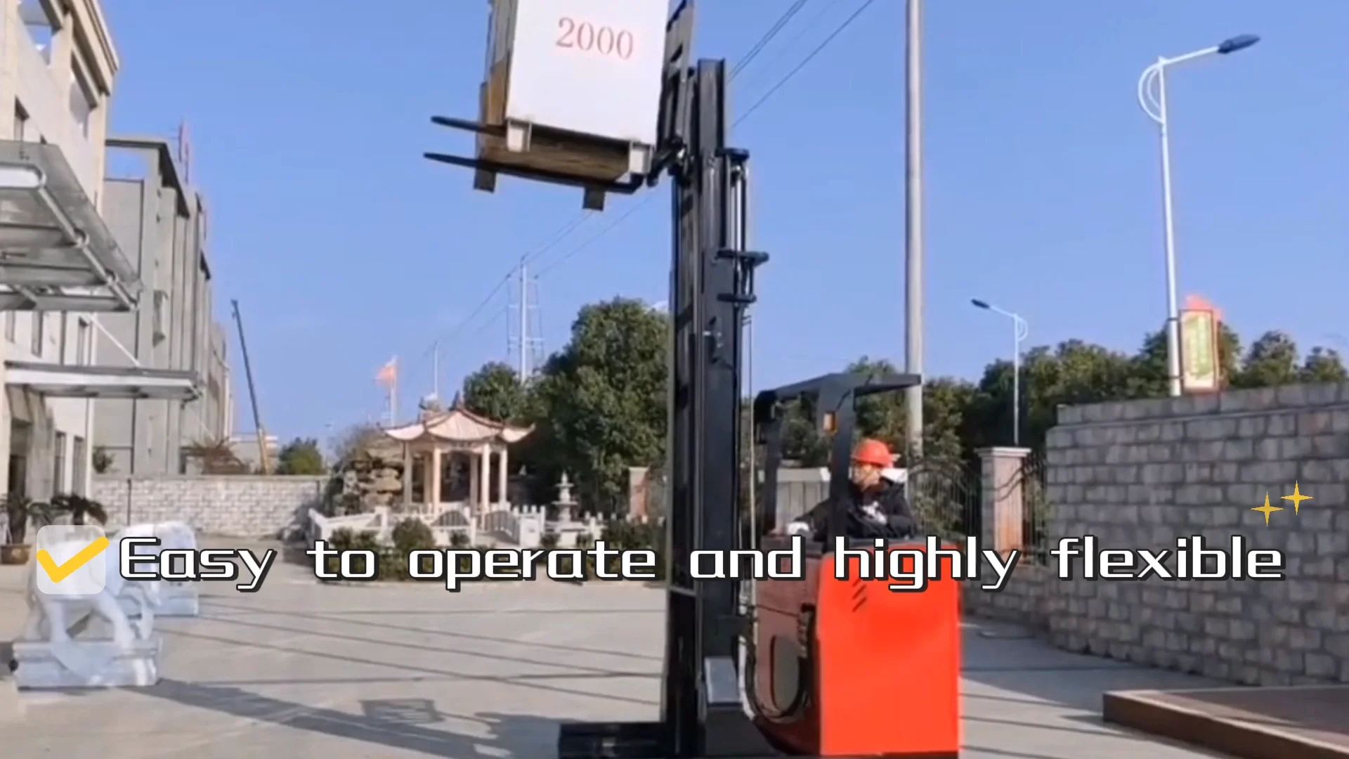 Electric Reach Truck Hydraulic Stacker Lift 2t 3m Stand-up Reach Truck ...