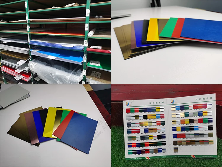 ABS Double Color Plastic Sheet 2 Layer Colors CNC Engraving Two Tone ...