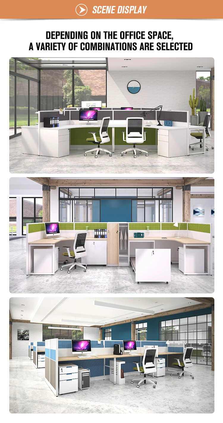 High Quality Curved Shape Desk Cubicle Modular Office Workstation Work ...