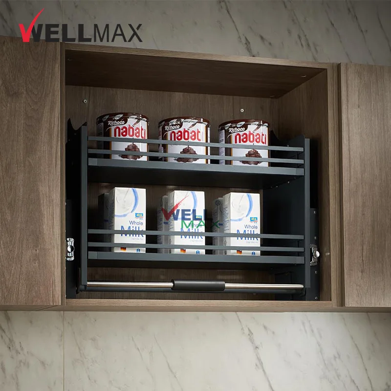 Wellmax Kitchen Lift Baskets - Efficient Storage Solutions