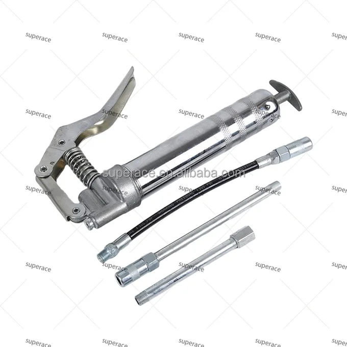 120cc 100g Pistol Grip Grease Gun Manual One Handed Greasing Set With 3 ...
