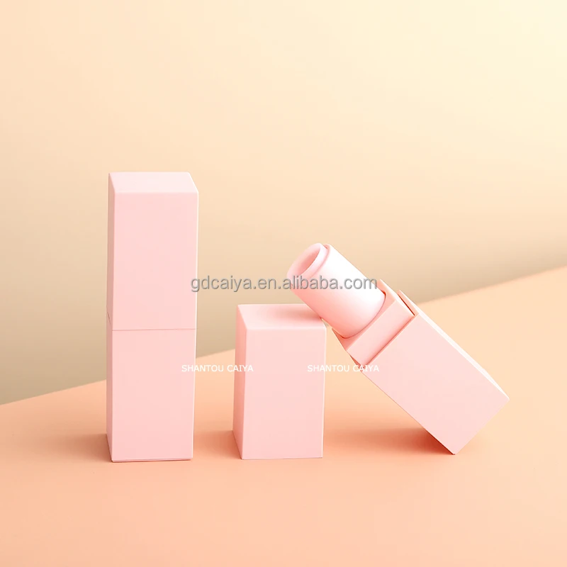 Refillable Pink Square Lipstick Containers - Luxury Cosmetics Packaging