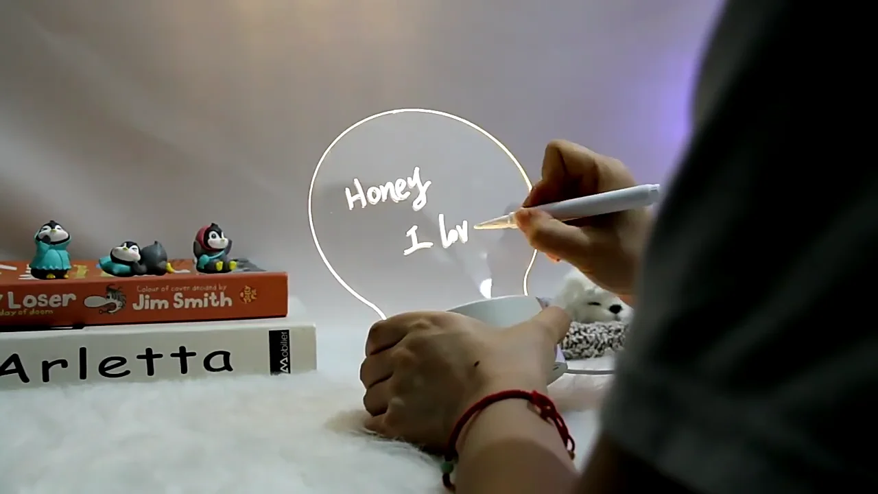 Erasable Writing Board Creative Gift Decoration Diy Led Memo Message ...