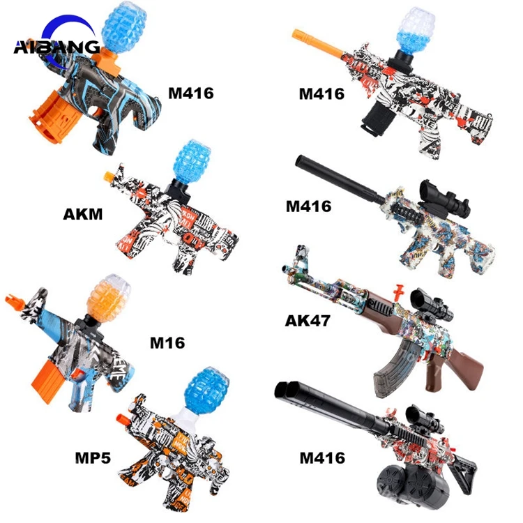 M416 Ak47 M4 M4a1 Electric Gel Blaster Ball Toy Guns Outdoor Game Gel Water Bead Blaster ...
