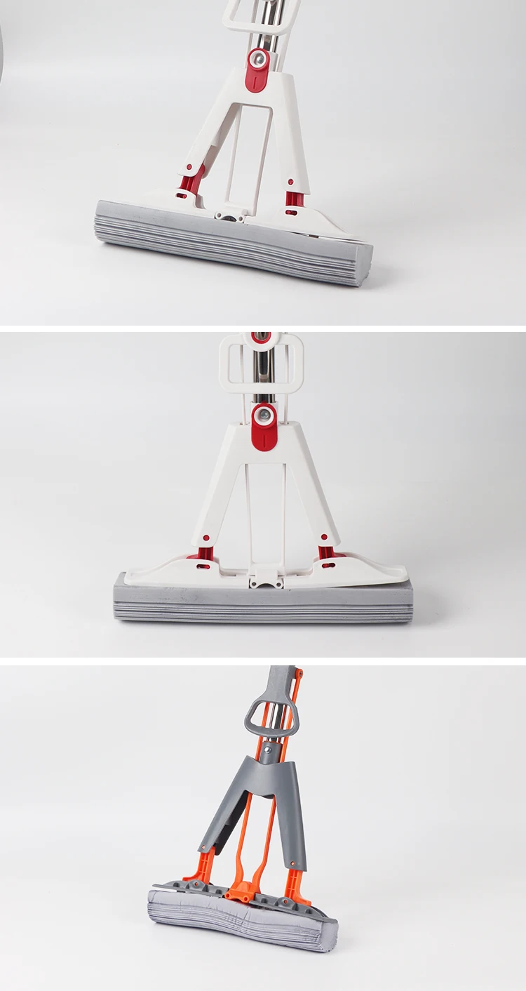 Free-handwash Folded Sponge Mop With Absorbent Cotton Thread Head ...