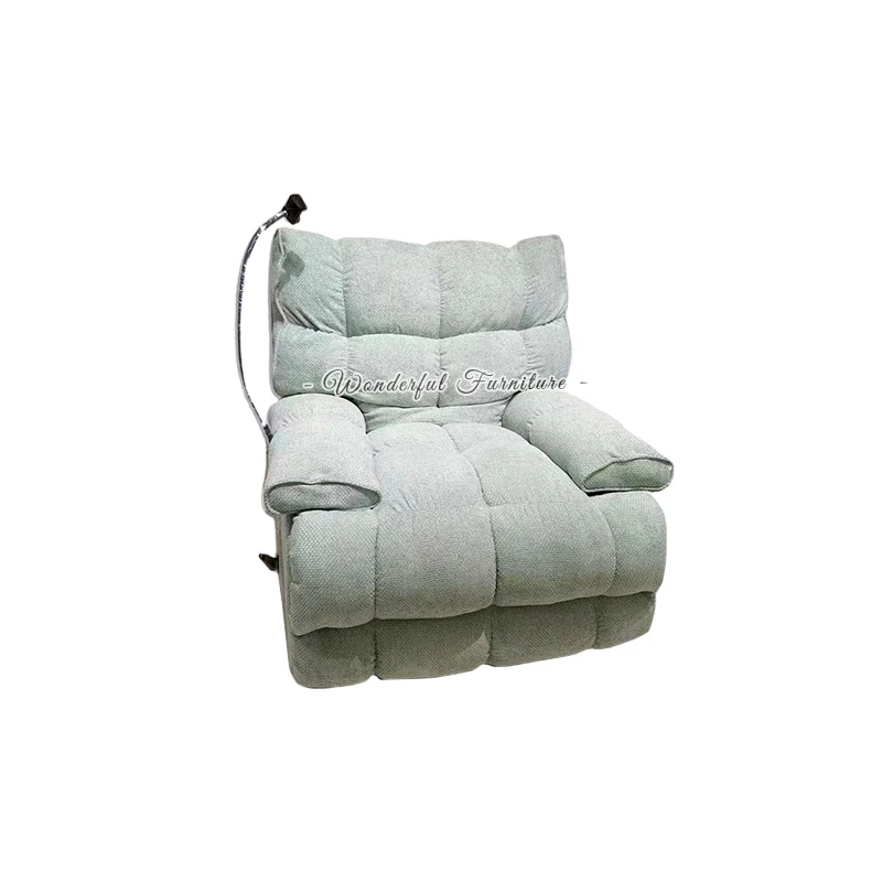 Modern Living Room Relaxing Sofa Soft Chenille Single Sofa Comfortable ...