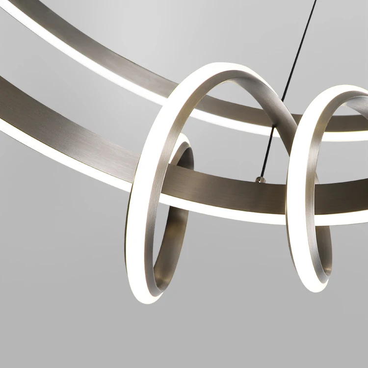 Nordic Style Round Led Pendant Light Original Design Chandelier Ring ...