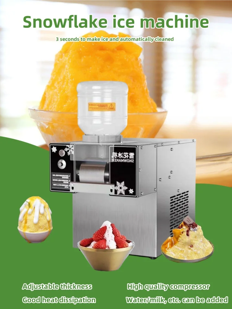 Bingsoo Kakigori Mini Type Edible Noodle Ice-cream Shaved Snow Ice Roller Food Bingsu Maker ...