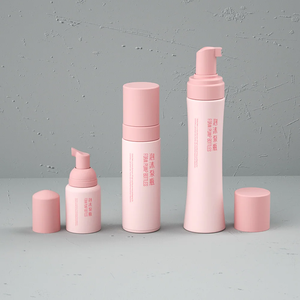 150ml 250ml 500ml Black Purple Foam Bottle for Face Cleanser Customized ...