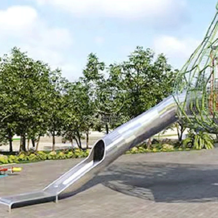 Customized Sliding Playground - Large Spiral Tube Metal Slide for Kids