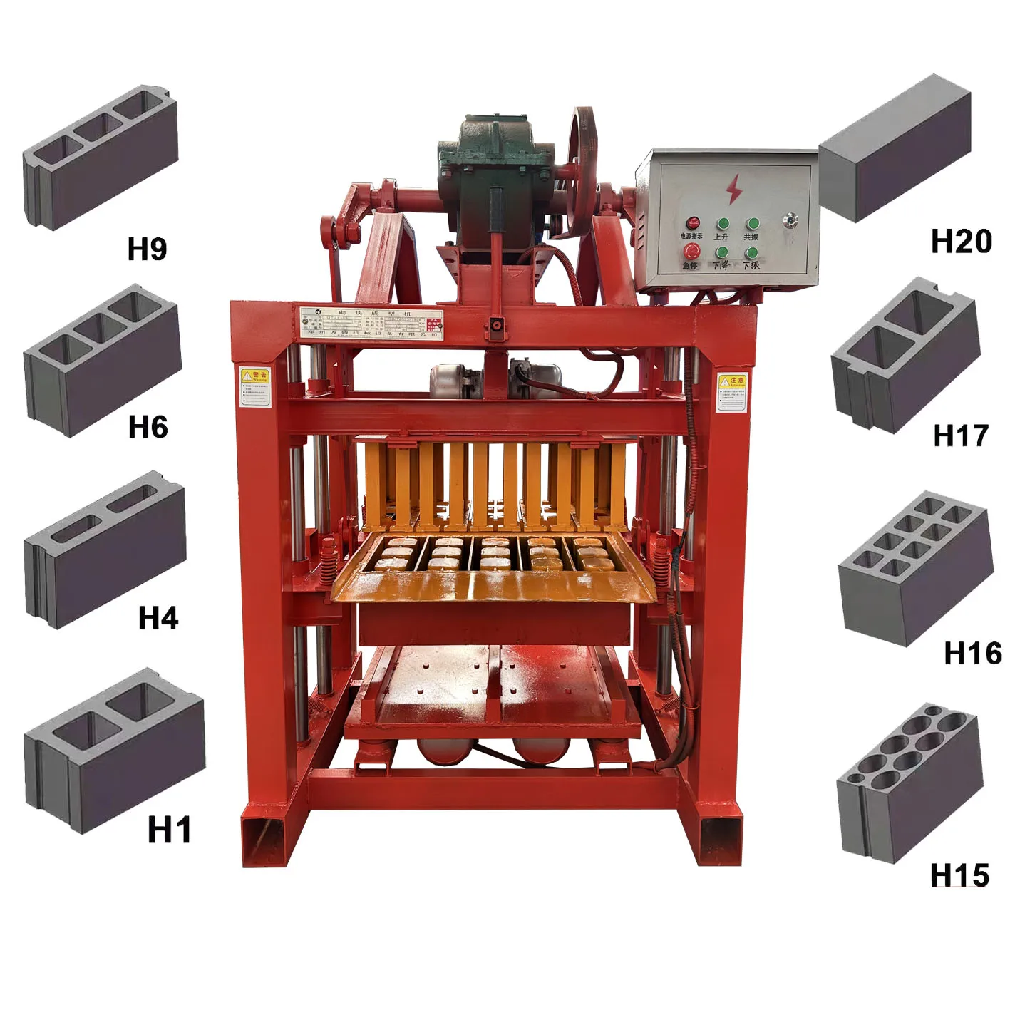 Semi Automatic Hand Press Solid Brick Making Machinery Machine To Make ...