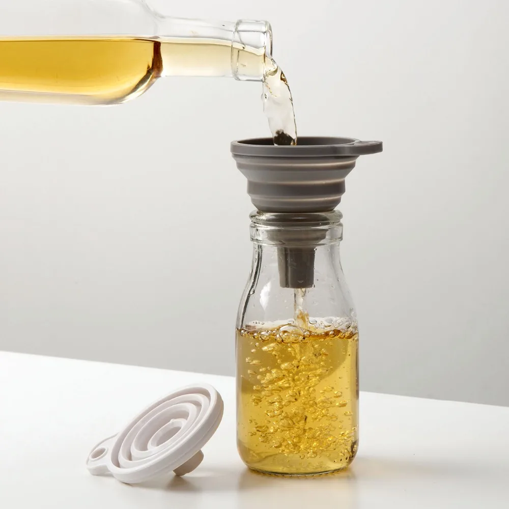 Foldable Silicone Funnel Filling Empty Bottle Portable Folding Funnels ...