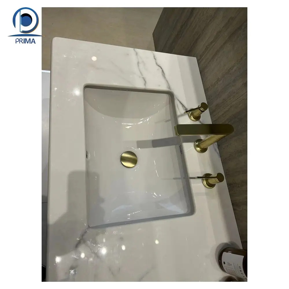 Quarts Slab Calacatta Quartz Prefabricated Countertop Grey Vein Quartz ...
