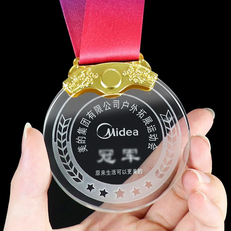 Free Print Customized Crystal Medal Sports Competitions School Sports ...
