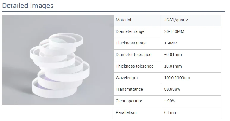 Collimator Focus Lens Precitec/wsx D30 for Laser Cutting