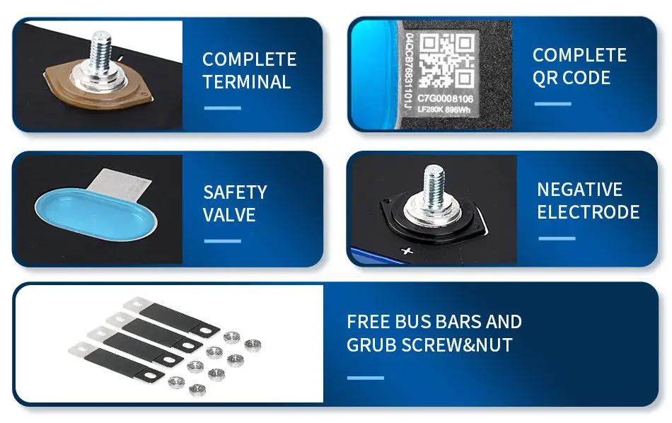 280ah Battery Lithium Battery Class A 3.2v Lifepo4 Lithium-ion Terminal ...