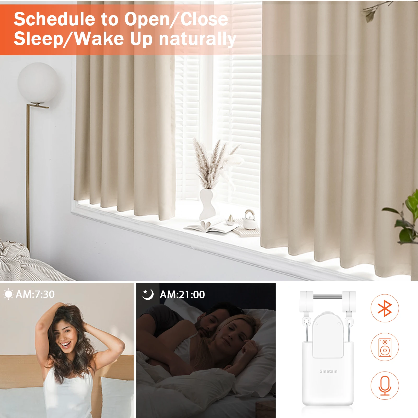 Tuya Application Smart Curtain Robot Automatic Wireless Control Curtain ...