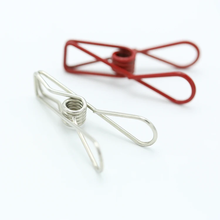 Stainless Steel Spring Socks Hanging Pegs Spring Clips Clamps Clothes ...