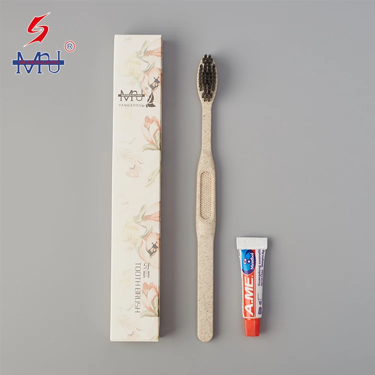 Biodegradable Toothbrush Wheat Straw Toothbrush For Home Hotel Travel ...
