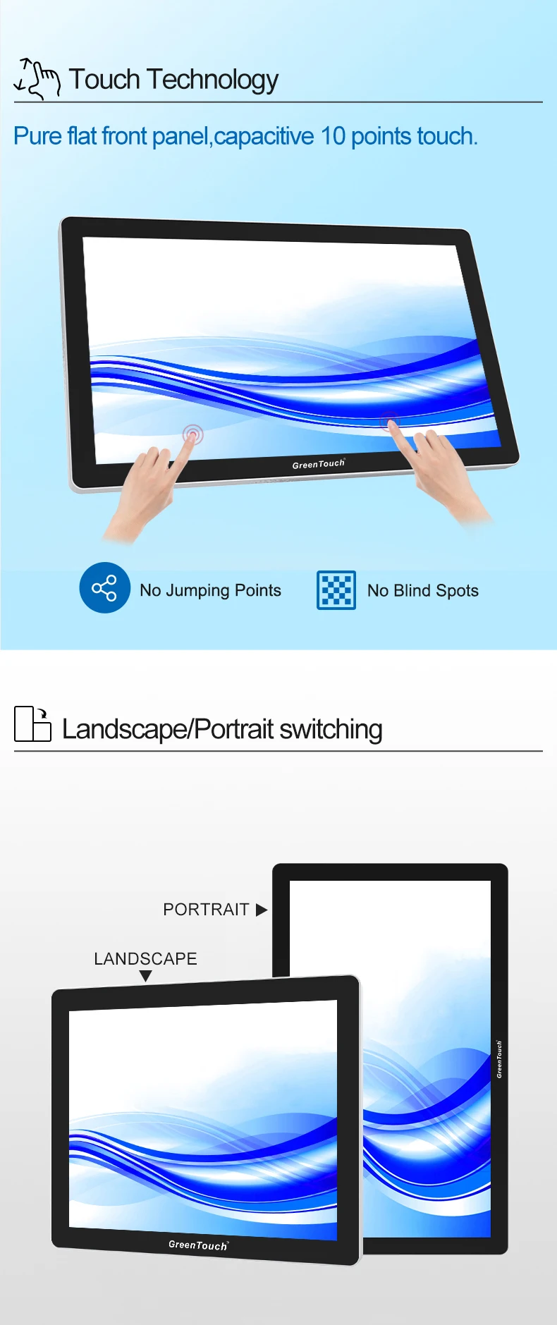 23.8 Inch LCD Touch Monitor - 1920x1080 Capacitive Display