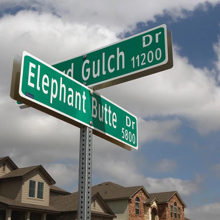 Reflective Metal Sublimation Aluminum Green Street Sign