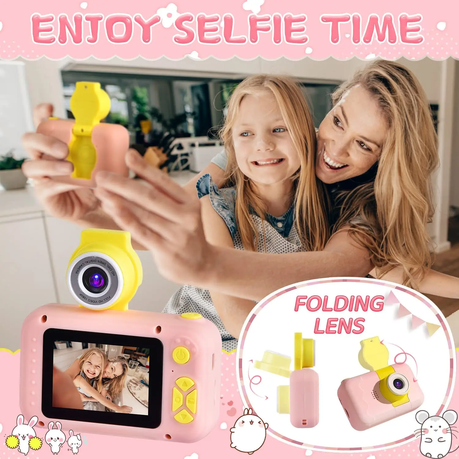 Folding Lens Mini HD Camera for Kids - Fun & Learning