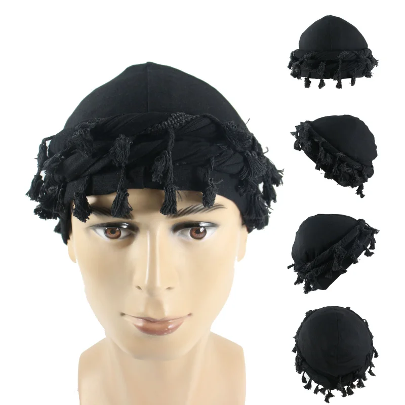 HZM-23207 Tassels Turban for Men - Versatile Head Wrap