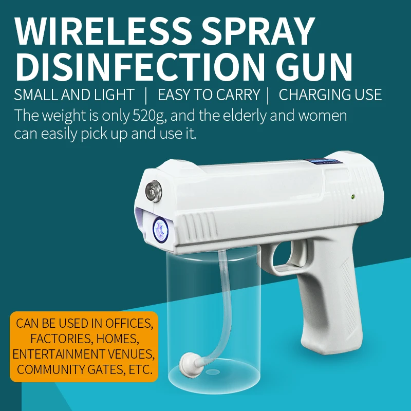Portable 4800mah Rechargeable Sanitation Spray Gun Cordless Alcohol ...