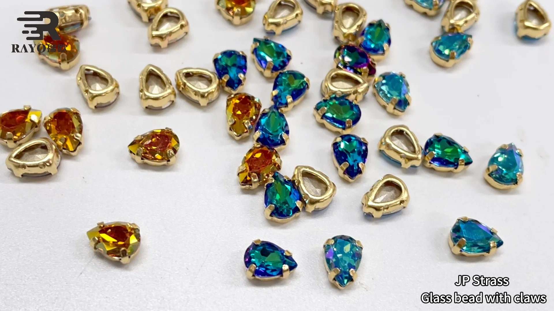 Handmade Round Claw Rhinestone K9 Stone In Glass Material Sew-on For ...