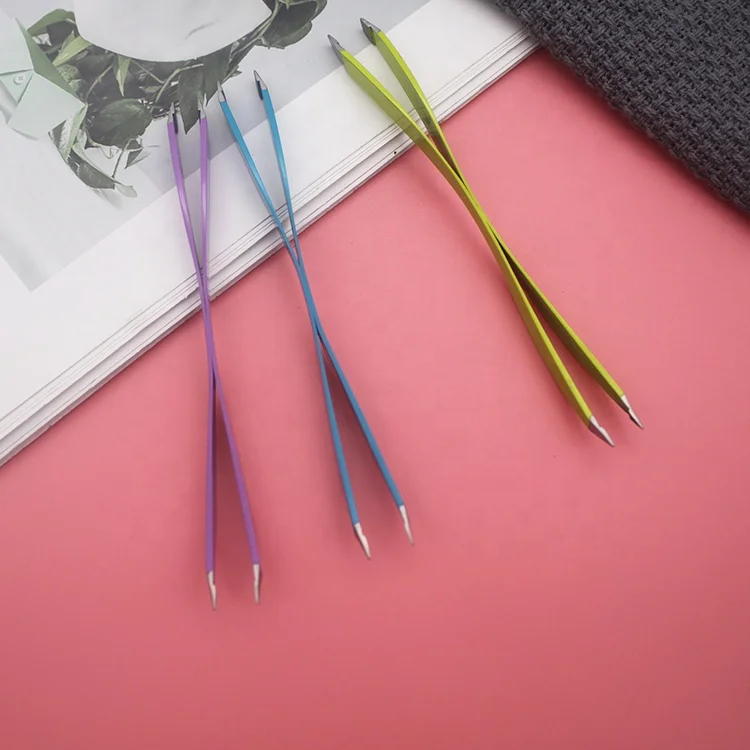 Professional Pointed And Slant Tip Tweezers Double End Tweezers For ...