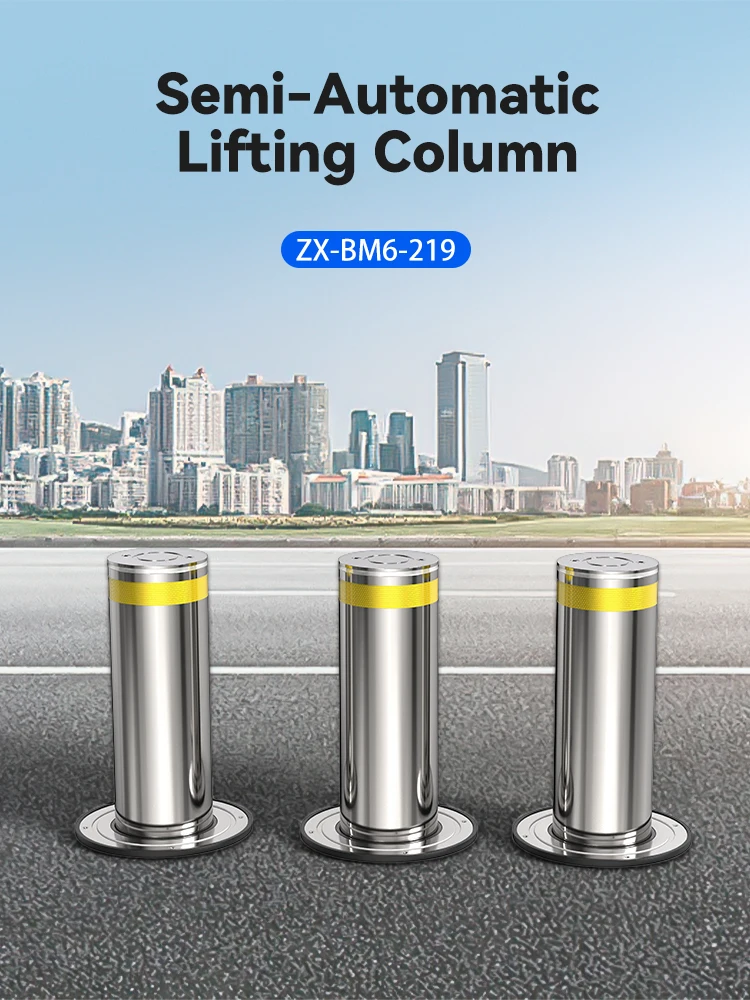 Heavy Duty Semi Automatic Bollard Manual Lifting Column Semi-automatic ...
